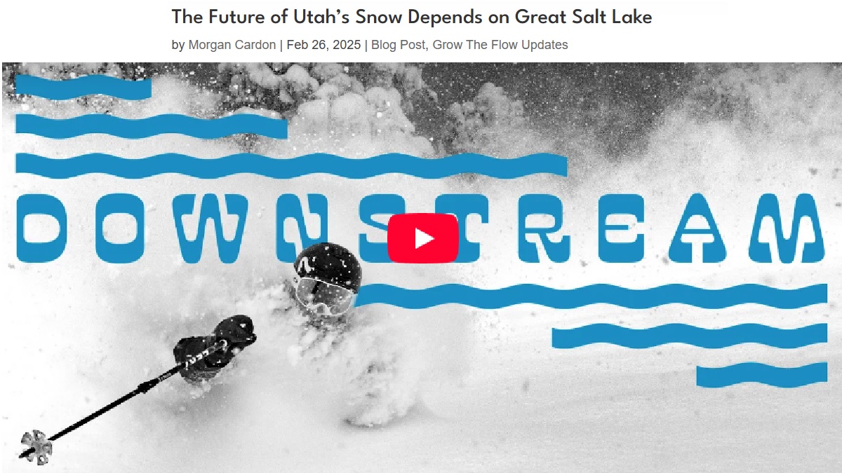 Grow The Flow blogger Morgan Cardon reports the Greatest Snow on Earth